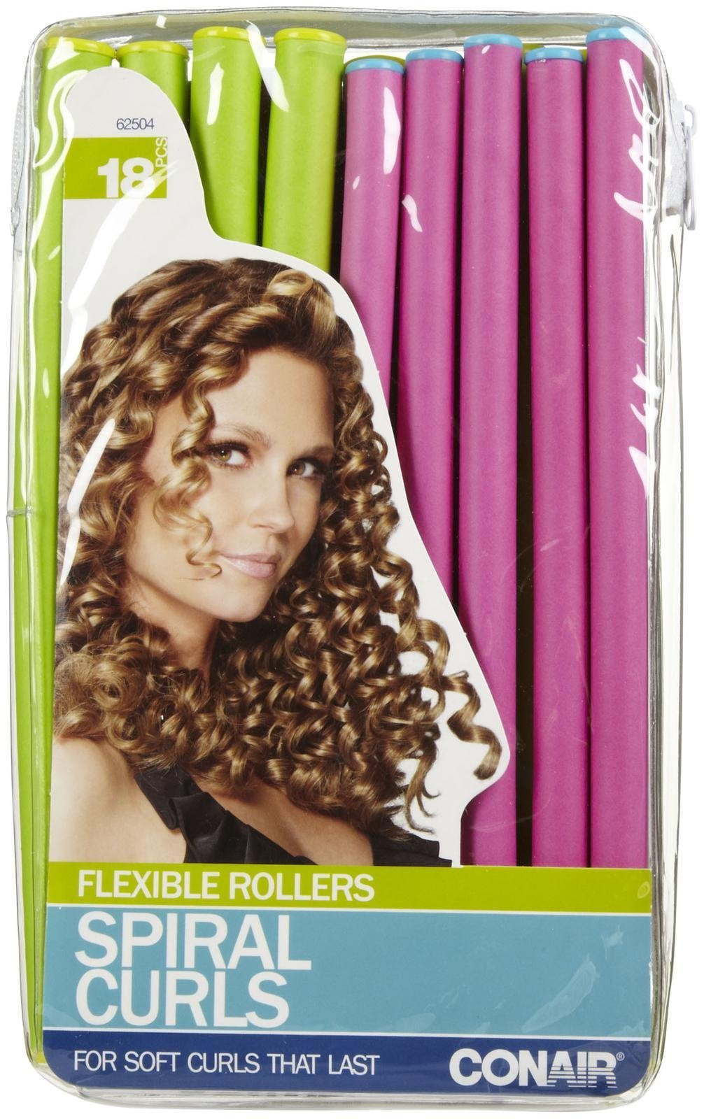 Conair Spiral Rollers Mint/Coral -18pc (Pack of 14) - Walmart.com