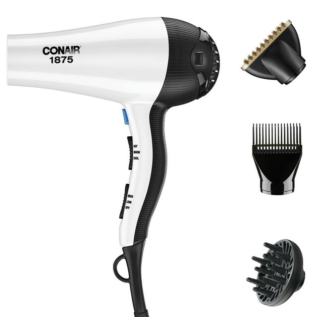 Conair 1875 Watt Style & Shine Dryer with 3 Attachments - Walmart.com