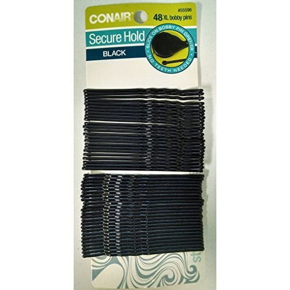 Conair Styling Essentials Black XL Bobby Pins, 48 Ct - Walmart.com