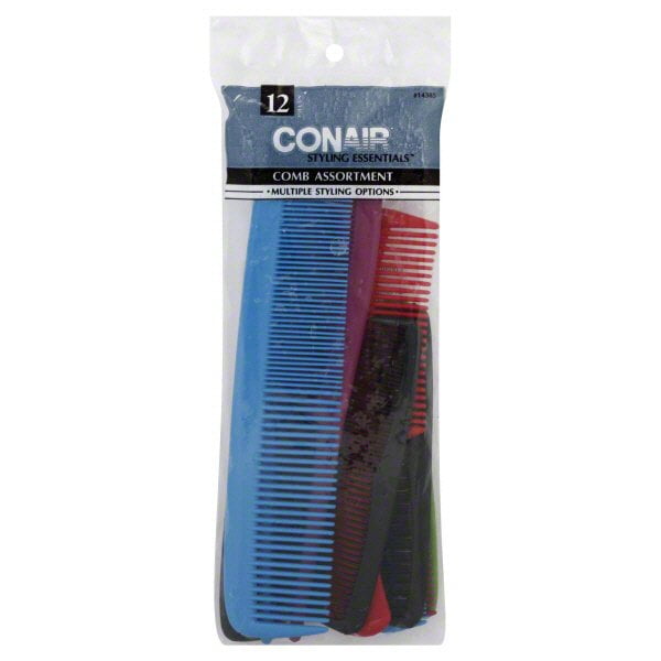 Conair Styling Essentials Comb Assortment, 12 ct (Package May Vary ...
