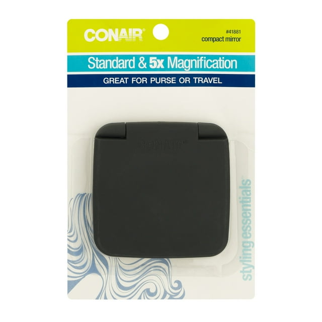 Conair Styling Essentials Compact Handheld Mirror with 5x Magnification ...