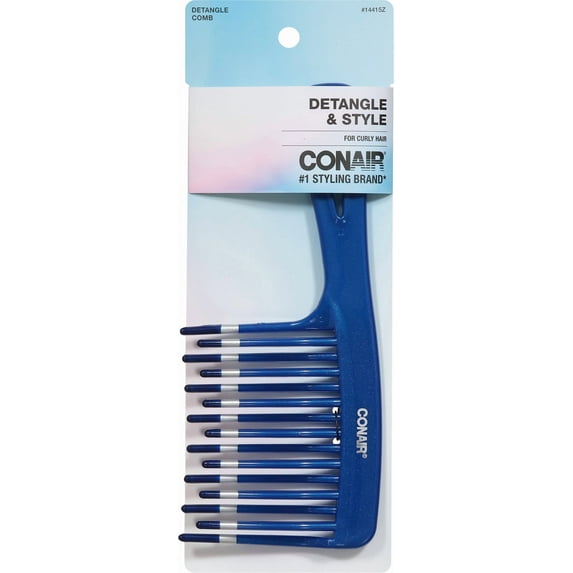 Conair Wet Detangler Hair Comb, Styling Essentials for Thick & Curly ...