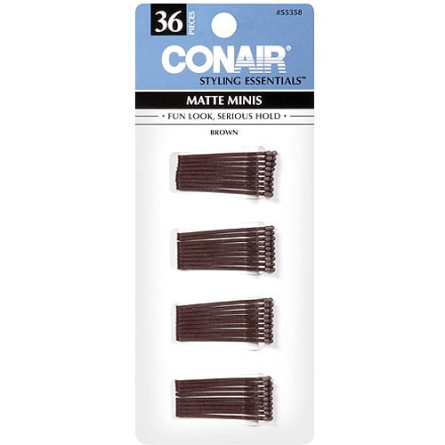 Conair Styling Essentials Mini Bobby Pins, Brown, 36 Ct - Walmart.com