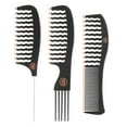 Conair THE CURL COLLECTIVE™ Assorted Combs, Black, 3 Count - Walmart.com