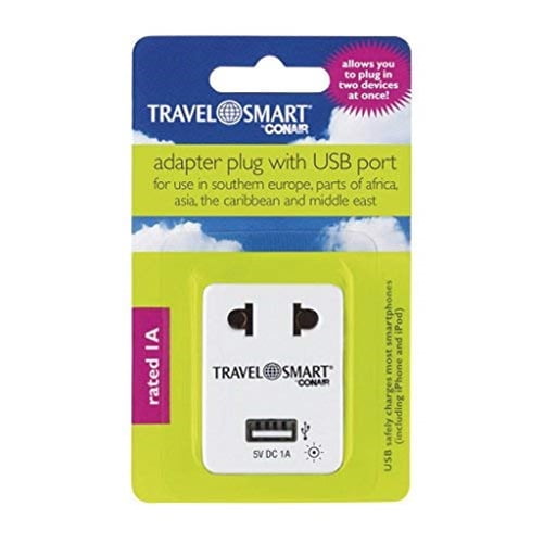 Conair Travel Smart Adapter Plug with USB Port - Walmart.com