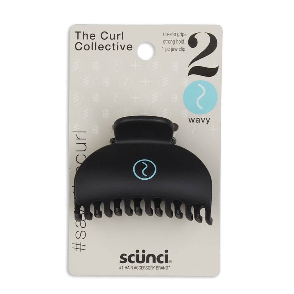 Conair Beauty Style Wavy Hair Claw Clip, The Curl Collective, Black, 1 ...