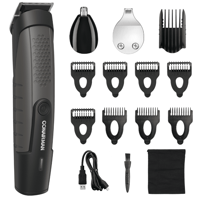 ConairMAN Lithium-Ion Battery-Powered All-in-One Hair Trimmer Set, 16 ...