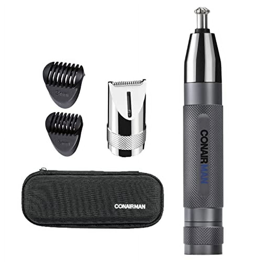 ConairMan Ear, Nose, and Eyebrow Hair Trimmer for Men, Cordless Battery ...