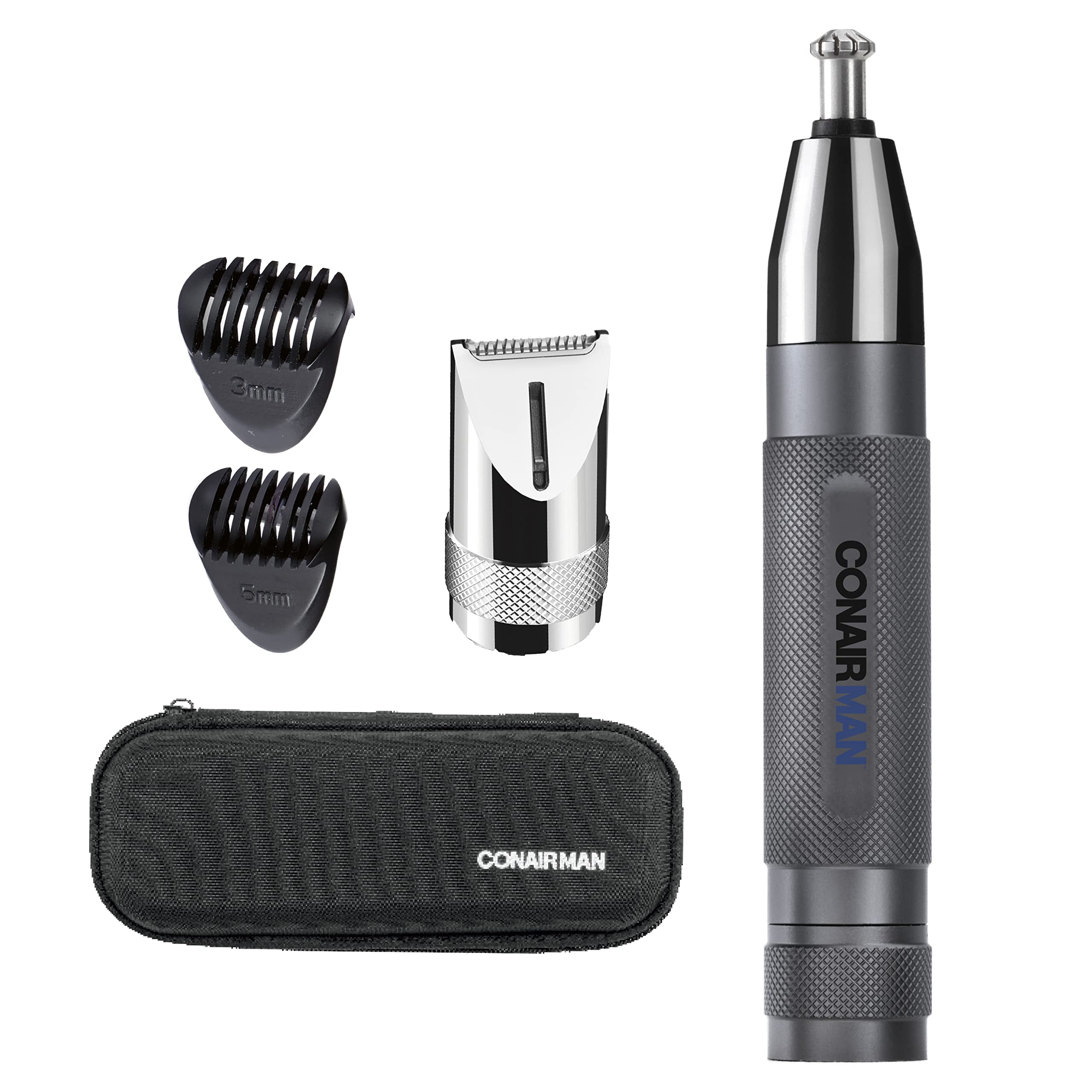 ConairMan Nose Hair Trimmer for Men, For Nose, Ear, and Eyebrows ...