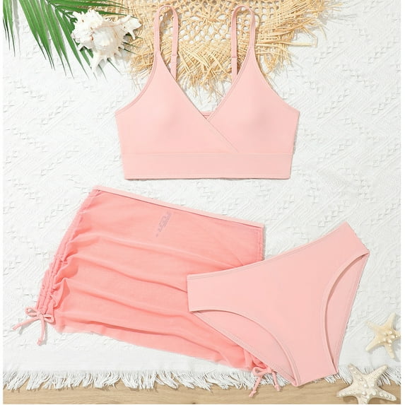 Conairie 3 Piece Girls Bikini Sets Tankini Top And Bottom Swimsuit ...