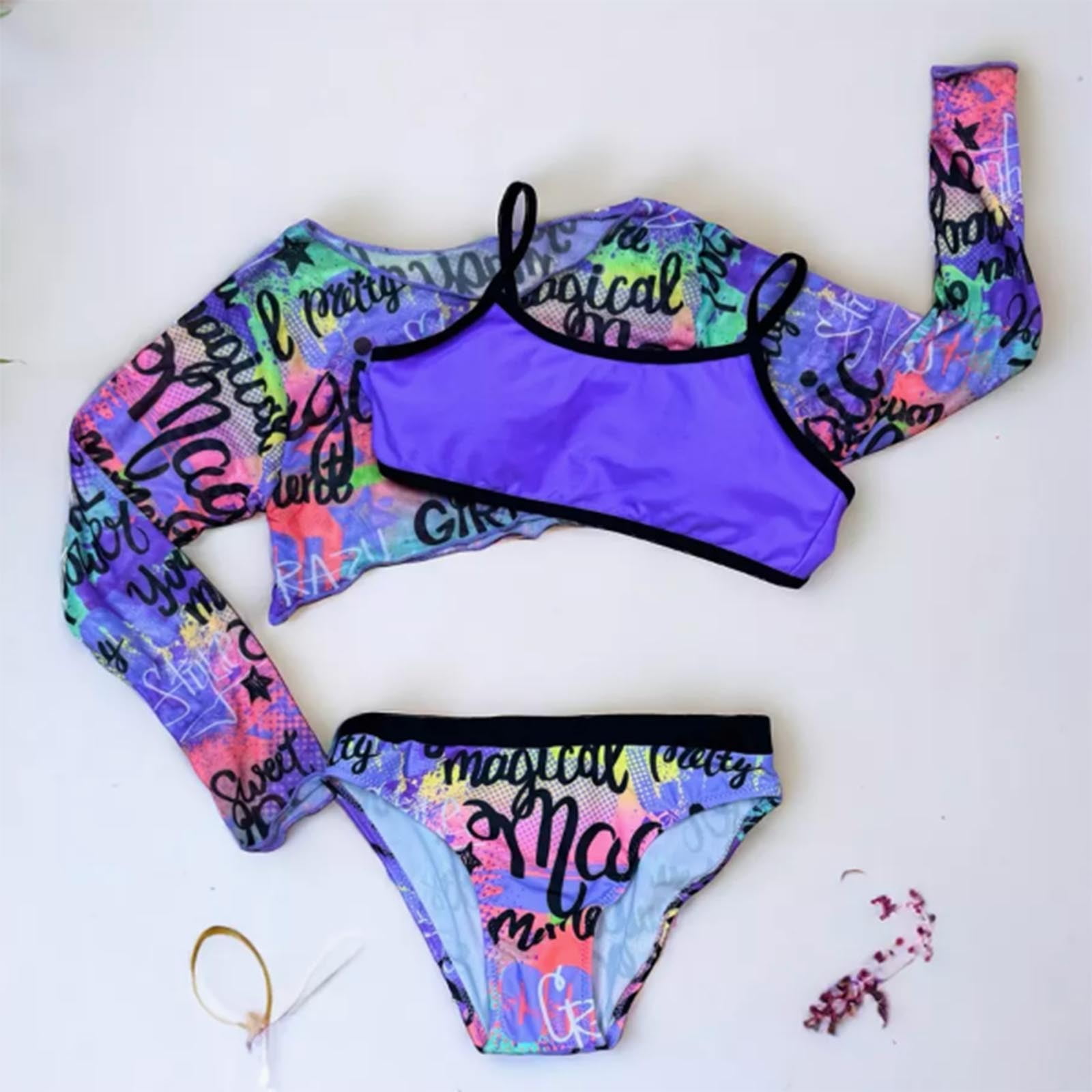 Conairie 3 Piece Girls Bikini Sets Tankini Top And Bottom Swimsuit ...