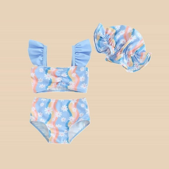 Conairie 3 Piece Girls Bikini Sets Tankini Top And Bottom Swimsuit ...