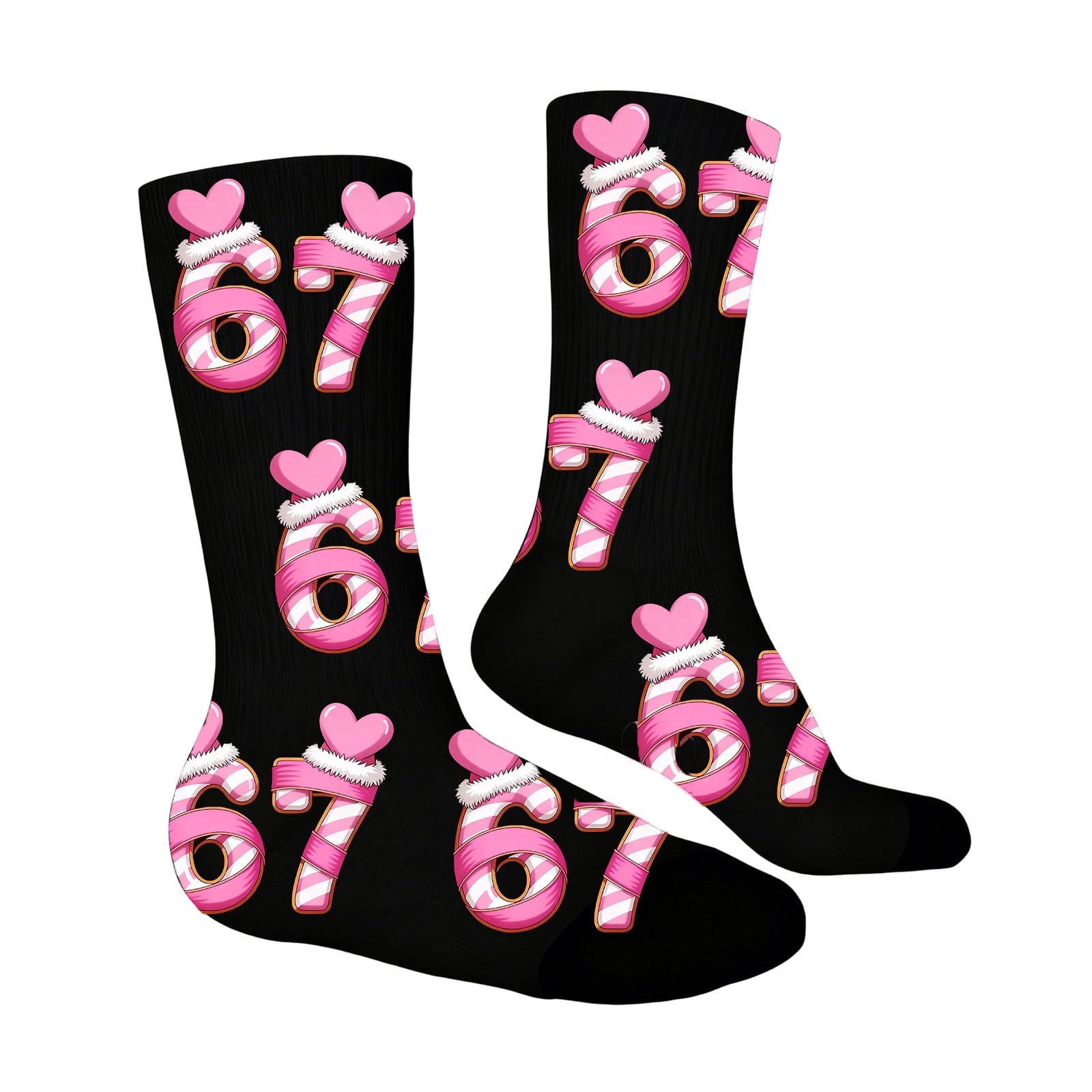 Conairie 67 Socks for Boys Girls Valentines Day 6 7 Meme Novelty Six ...
