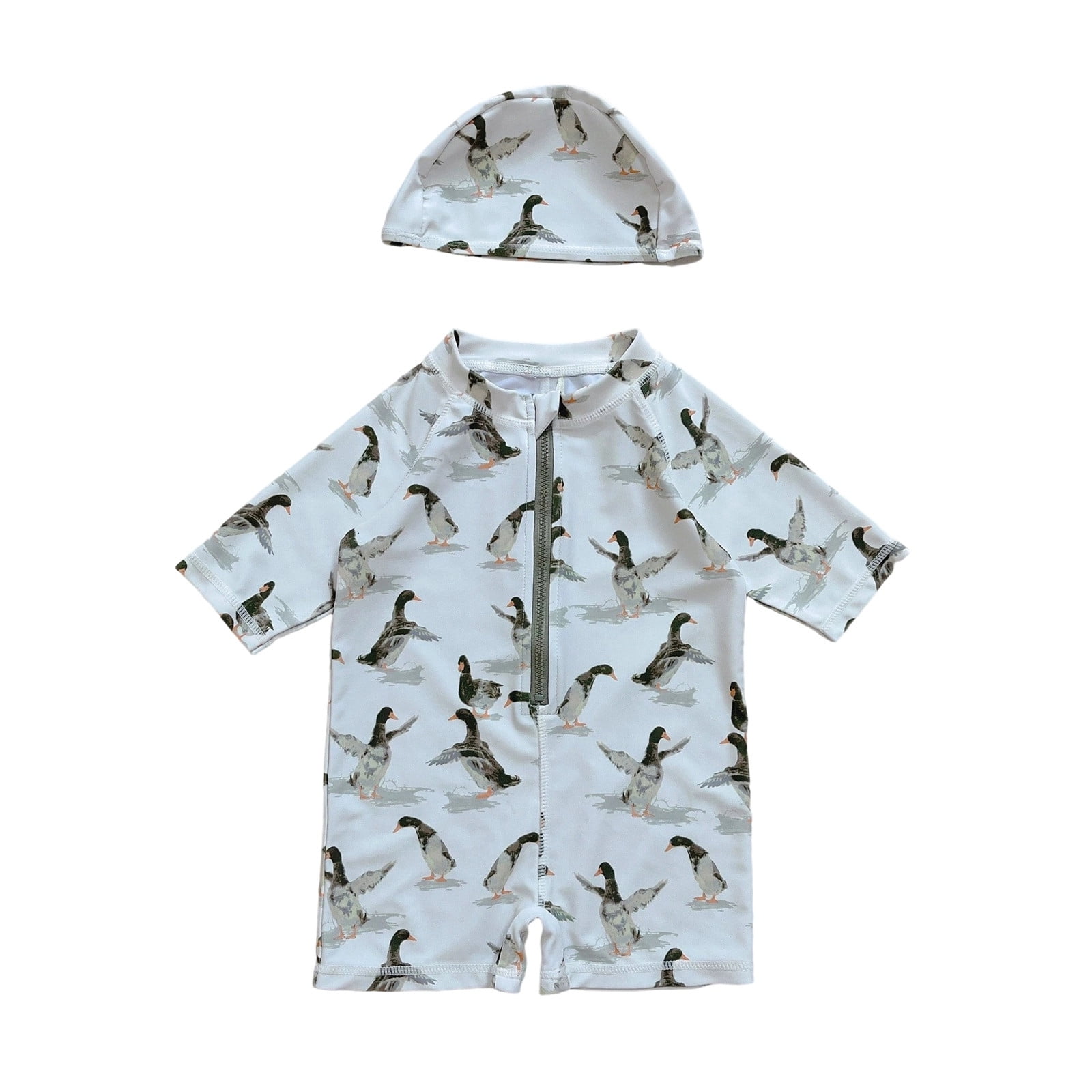 Conairie Boy Swimsuit 2 Piece Elastic Short Sleeve Rash Guard Bathing ...