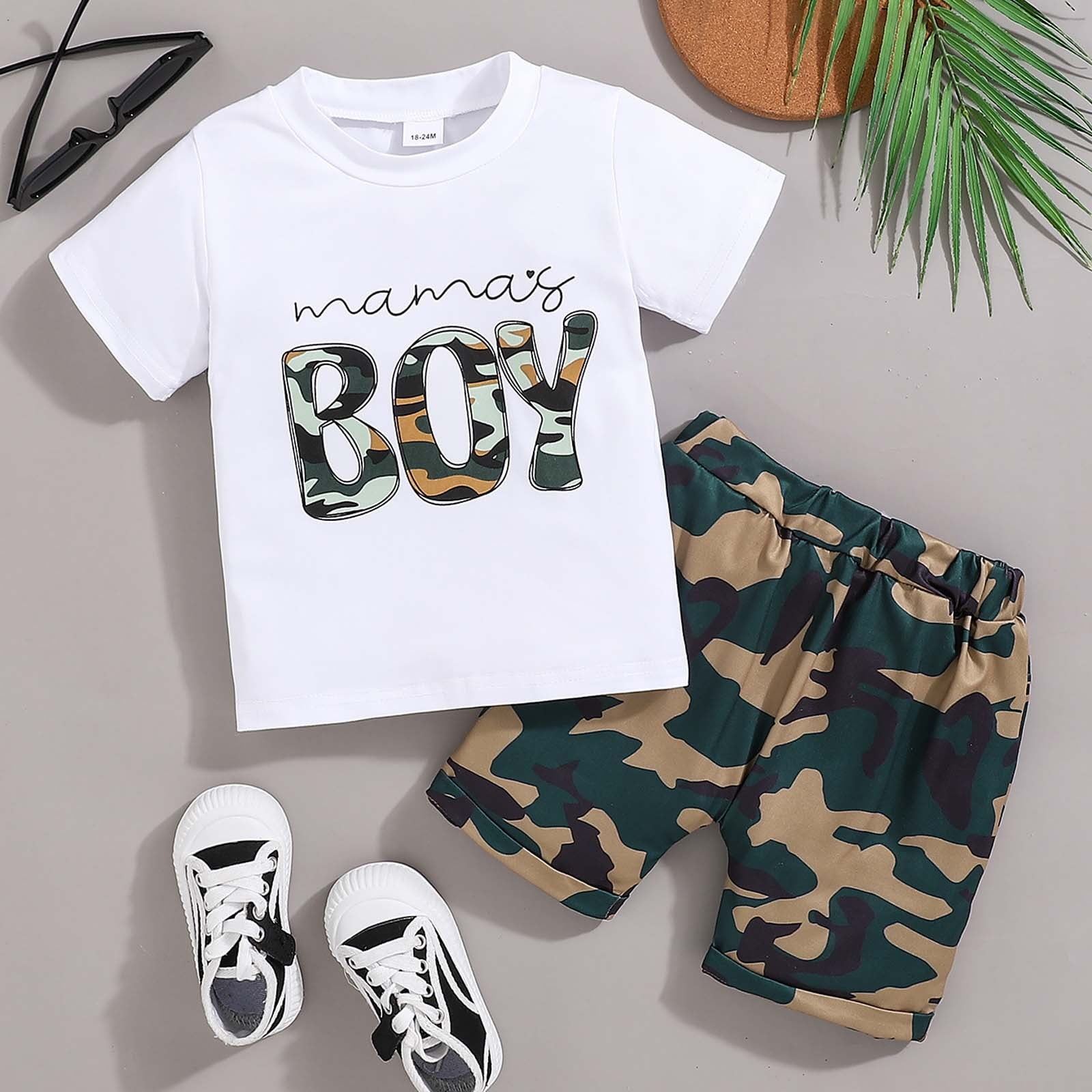 Conairie Boys Clothing Set 2 Piece Regular Fit Short Sleeve T Shirt and ...
