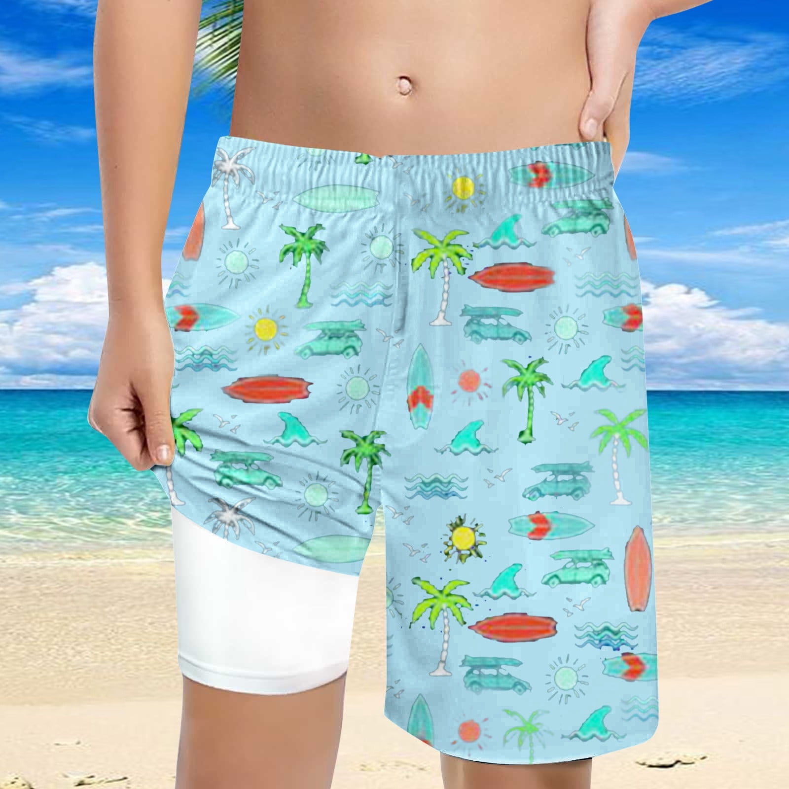 Conairie Boys Swim Trunks Loose Quick Dry Bathing Suit Board Shorts ...