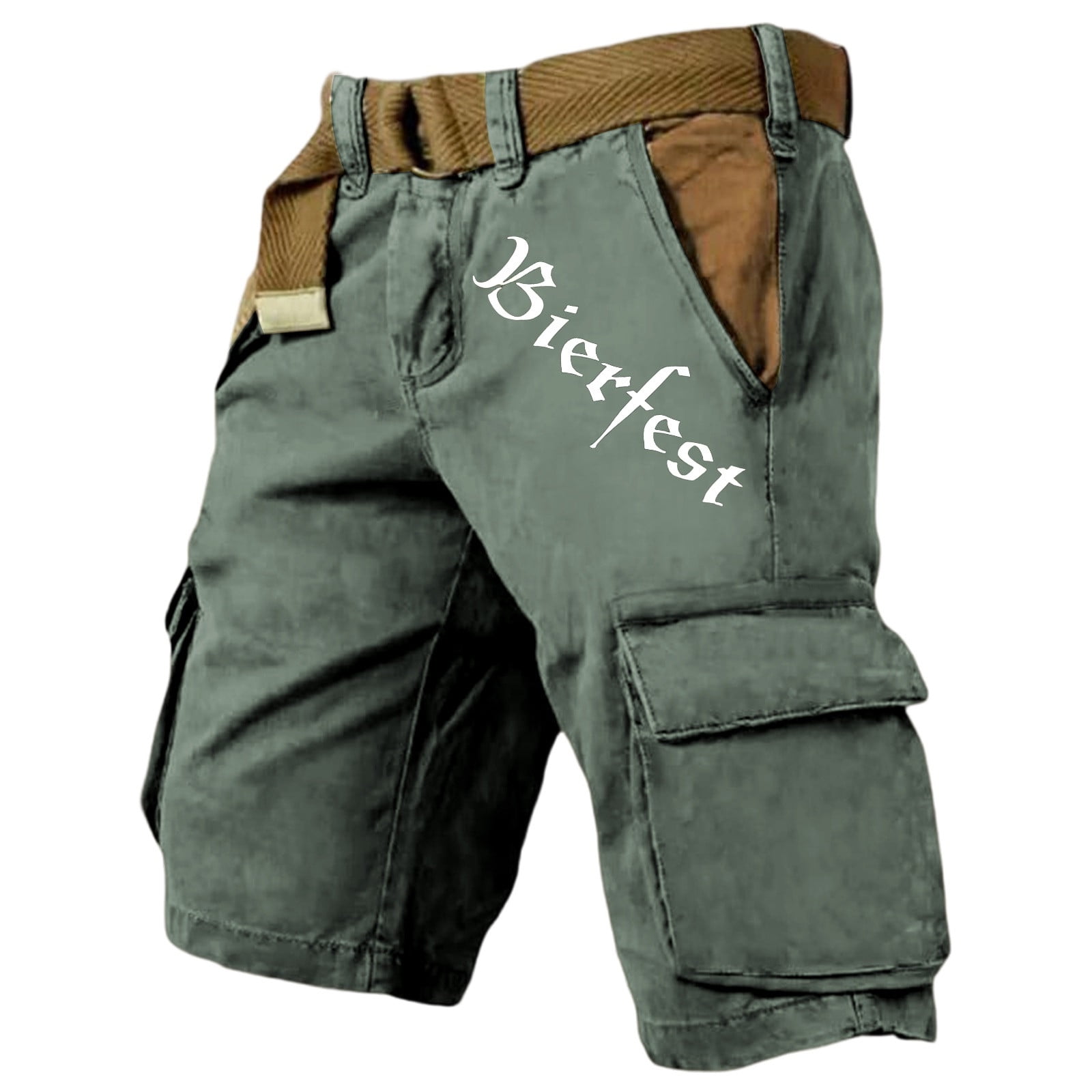 Conairie Cargo Shorts for Mens Casual Elastic Waist Relaxed Fit Twill ...