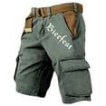 Conairie Cargo Shorts for Mens Casual Elastic Waist Relaxed Fit Twill ...
