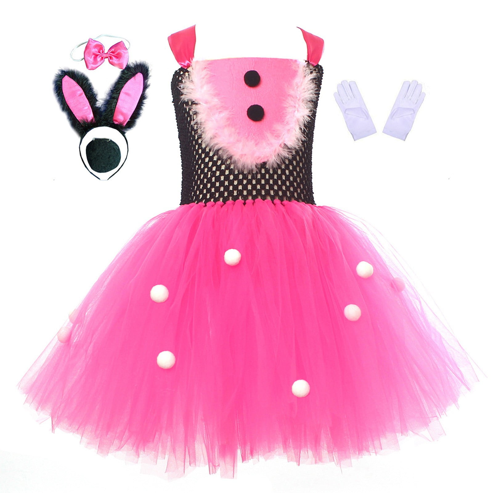 Conairie Easter Dress for Girls 2 Piece Bunny Kids Tutu Tulle ...