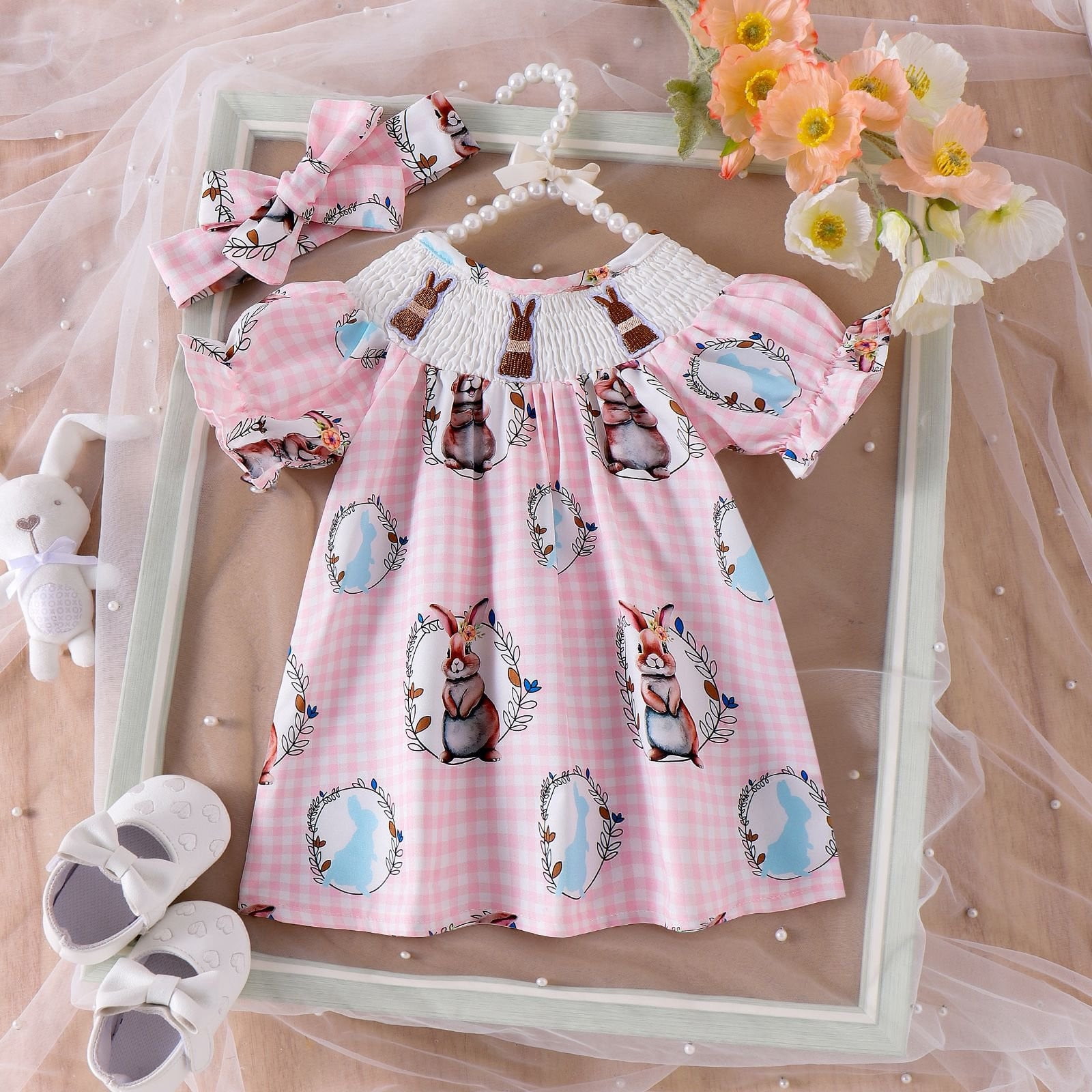 Conairie Easter Dress for Girls Two Piece Ruffle Sleeveless Kids ...