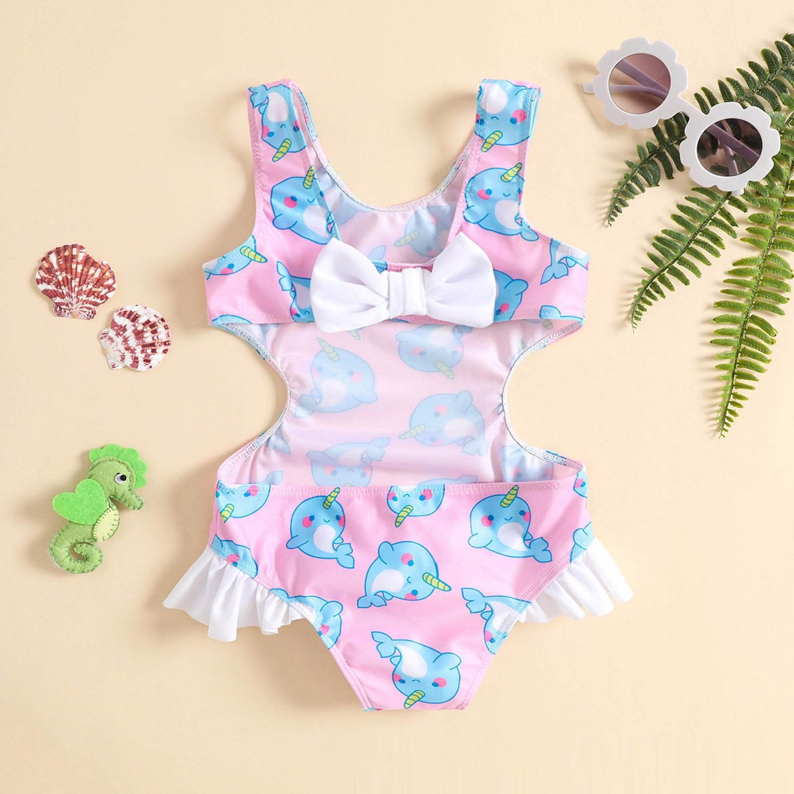 Conairie Girl Swimsuit One Piece Cute Graphics Print Bathing Suit with ...