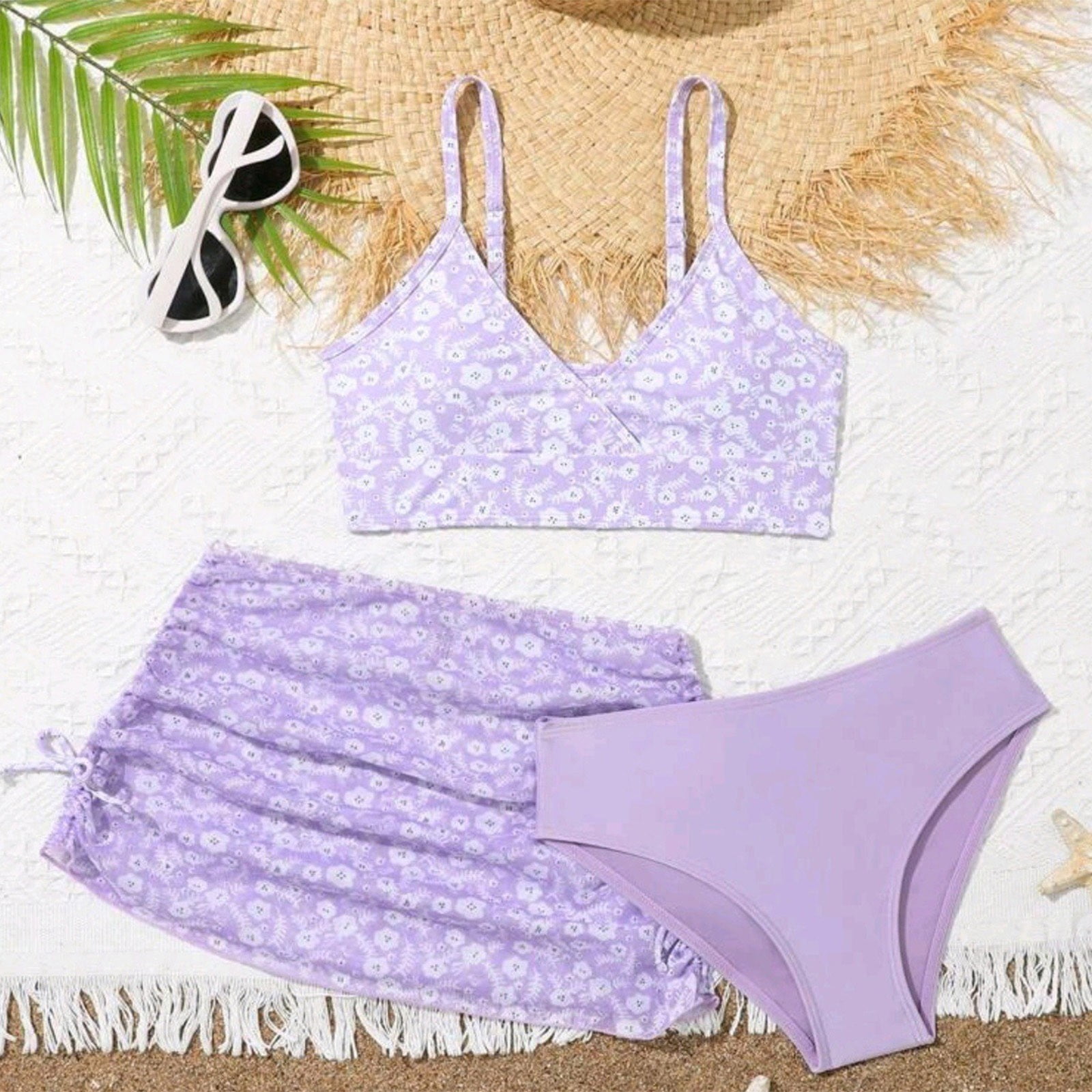 Conairie Girls Bikini Sets 3 Piece Tankini Top And Bottom Swimsuit ...