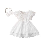 Conairie Girls Sleeveless Lace Embroidered Princess Dress with Headband ...