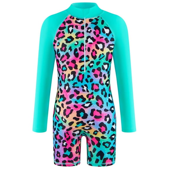 Conairie Girls Swimsuit Cute One Piece Swimwear with Sun Protection ...