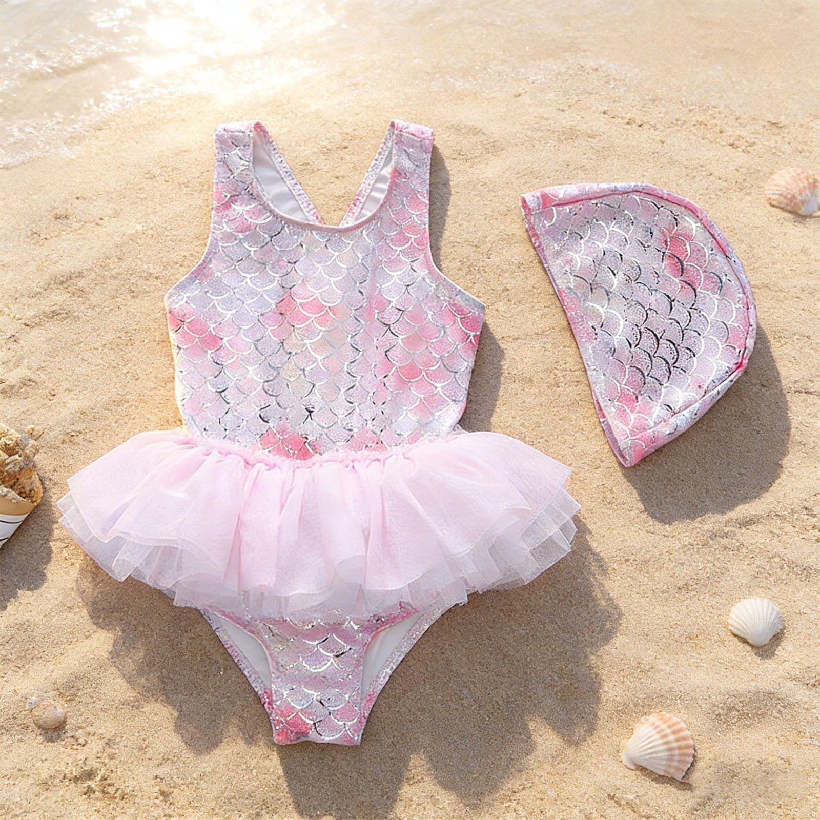 Conairie Girls Swimsuit One Piece Cute Color Block Kids Bathing Suit ...