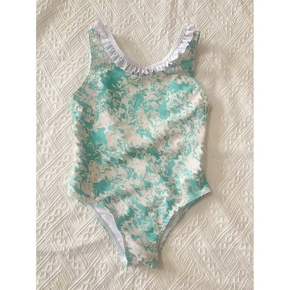 Conairie Girls Swimsuit One Piece Cute Scale Print Bathing Suit with ...
