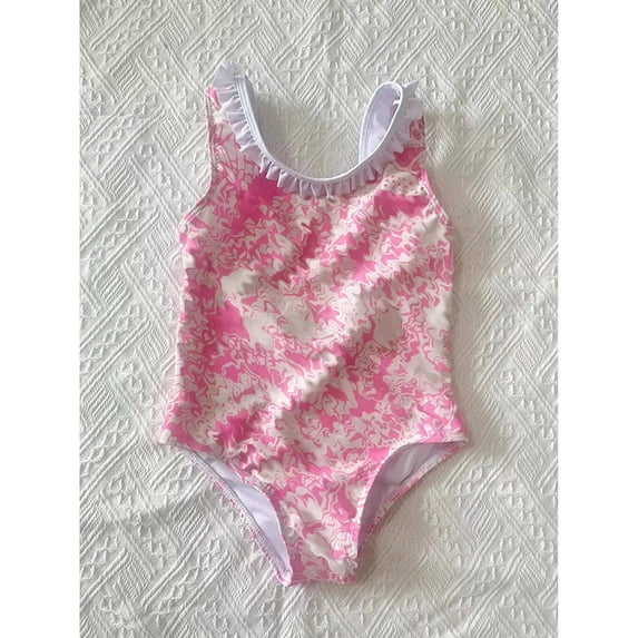 Conairie Girls Swimsuit One Piece Cute Scale Print Bathing Suit with ...