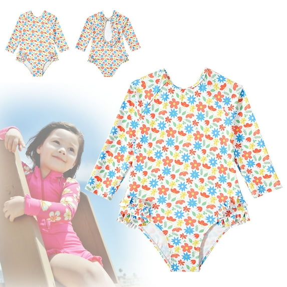 Conairie Girls Swimsuit One Piece Cute Scale Print Bathing Suit with ...