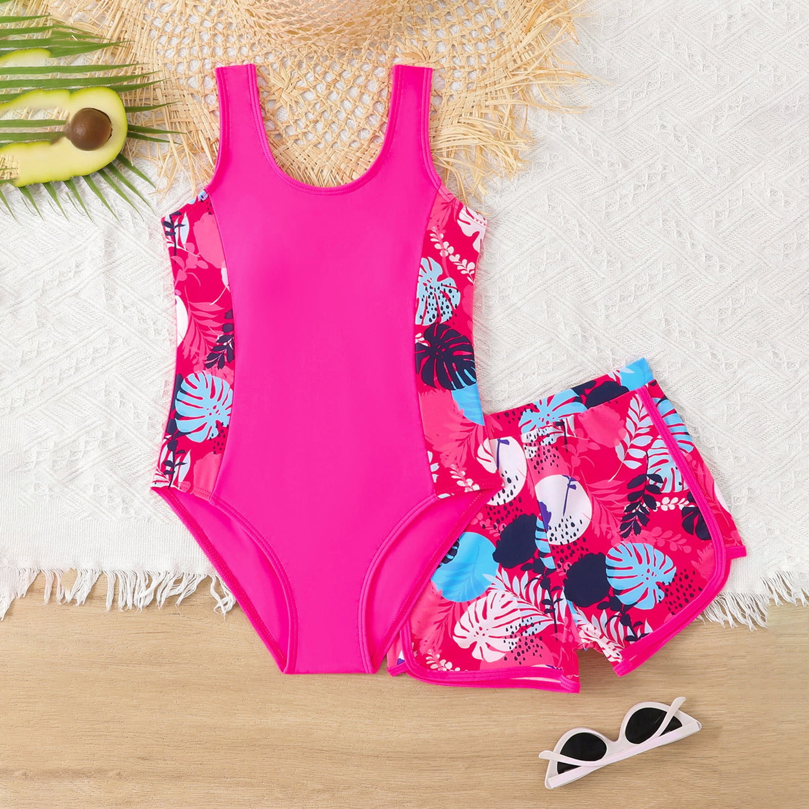 Conairie Girls Swimsuit One Piece Cute Scale Print Bathing Suit with ...