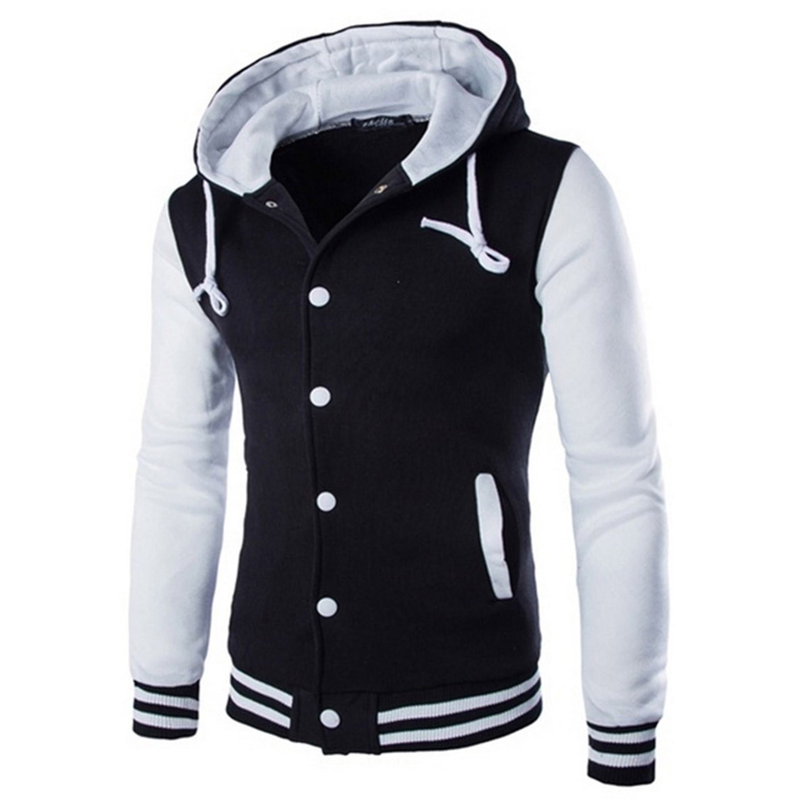 Conairie Hoodies For Men Loose Color Block Long Sleeve Sweatshirts Fall ...