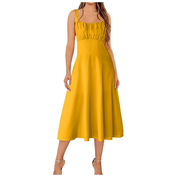 Conairie Maxi Dresses for Women Spaghetti Strap Sleeveless Adjustable ...