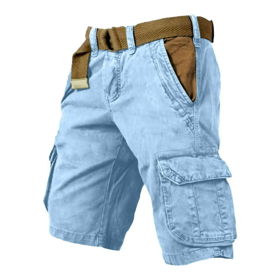 Conairie Men Cargo Shorts Retro Elastic Waist Relaxed Fit Work Out ...