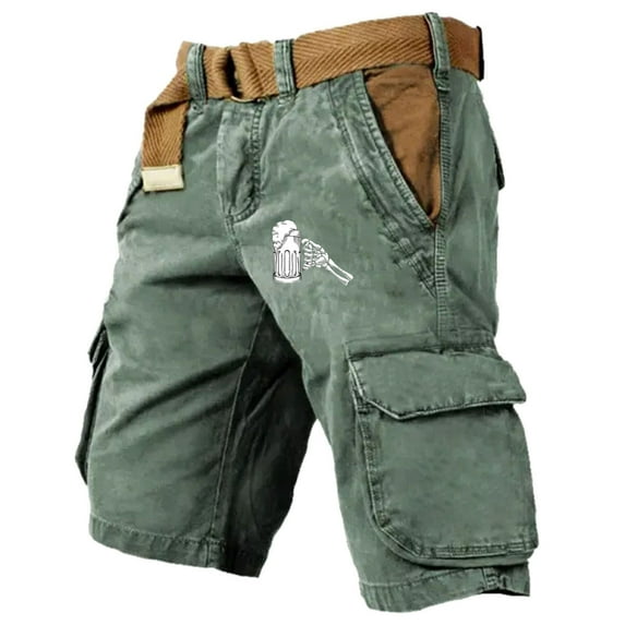 Conairie Men Cargo Shorts Vintage Elastic Waist Work Out Shorts ...