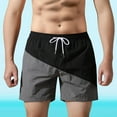 Conairie Men Swim Trunks Color Block Stretch Quick Dry Liner Swim ...