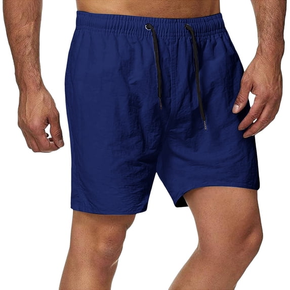 Conairie Men Swim Trunks Solid Quick Dry Liner Swimsuit With ...