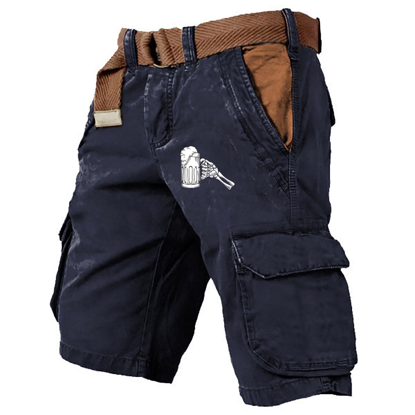 Conairie Men's Cargo Shorts Vintage Elastic Waist Work Out Shorts ...
