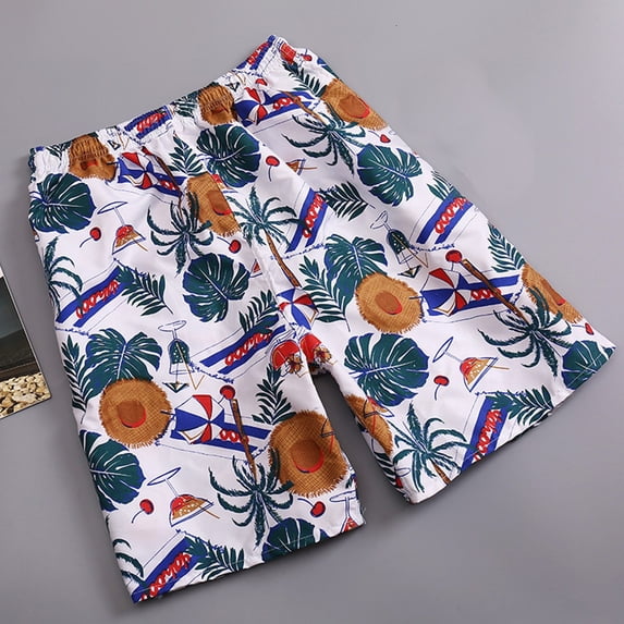 Conairie Men's Swim Trunks Graphic Print Elastic Waist Quick Dry ...