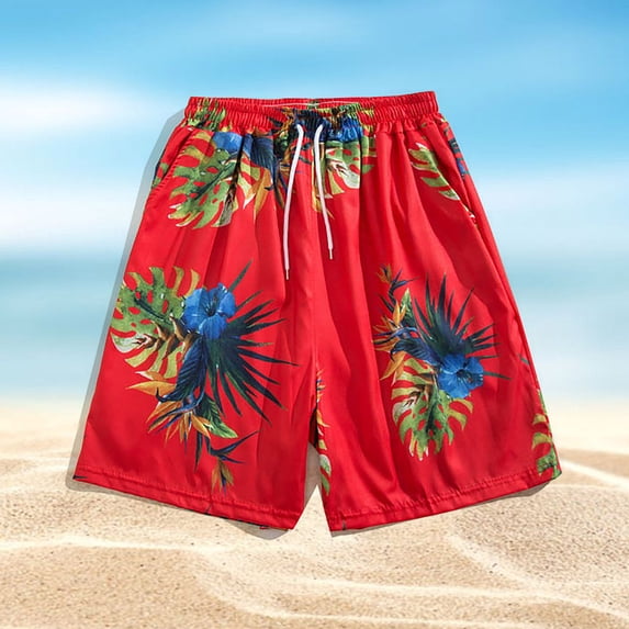 Conairie Men's Swim Trunks Graphic Print Stretch Quick Dry Swimsuit ...