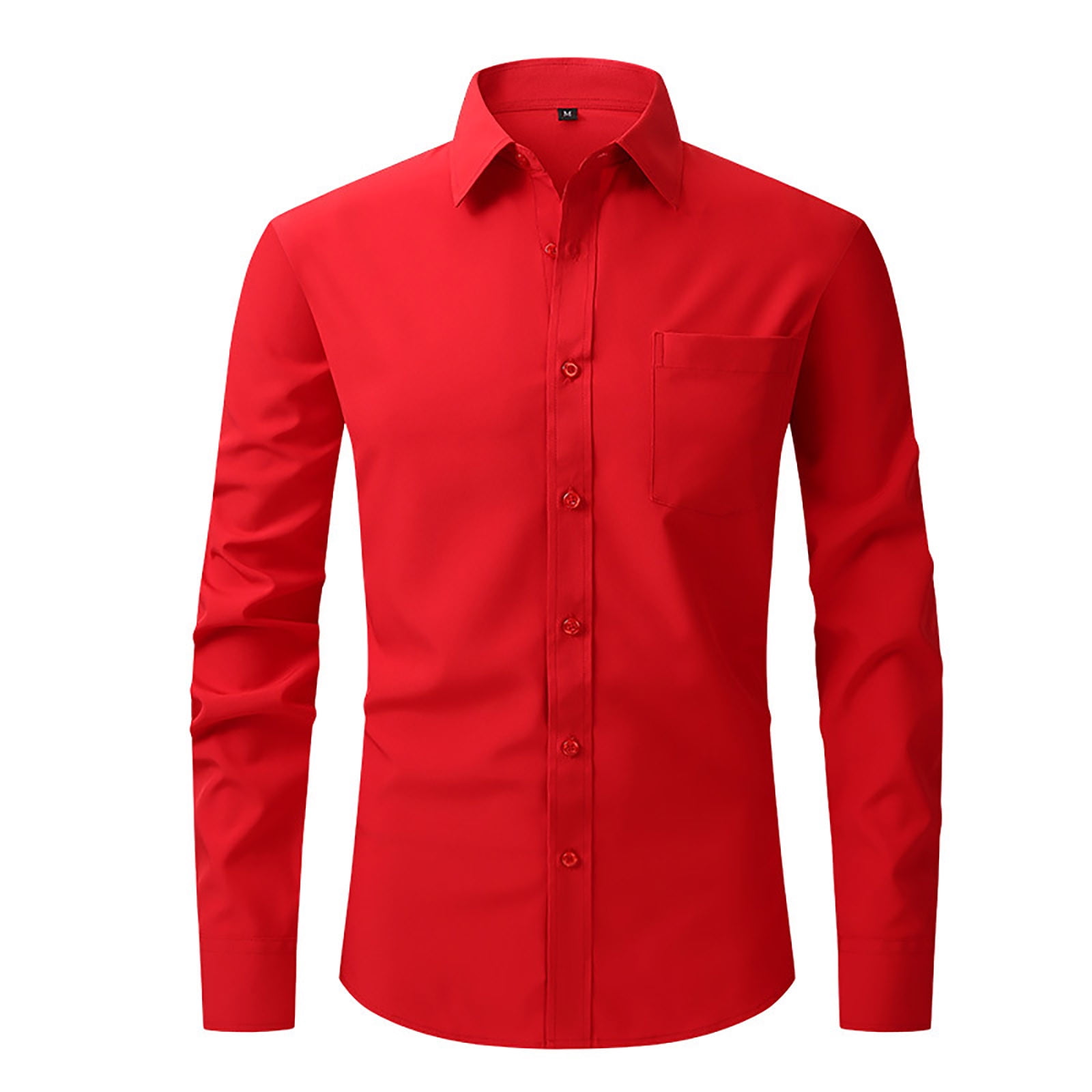 Conairie Mens Button Down Shirts Solid Color Collar Shirt Business ...