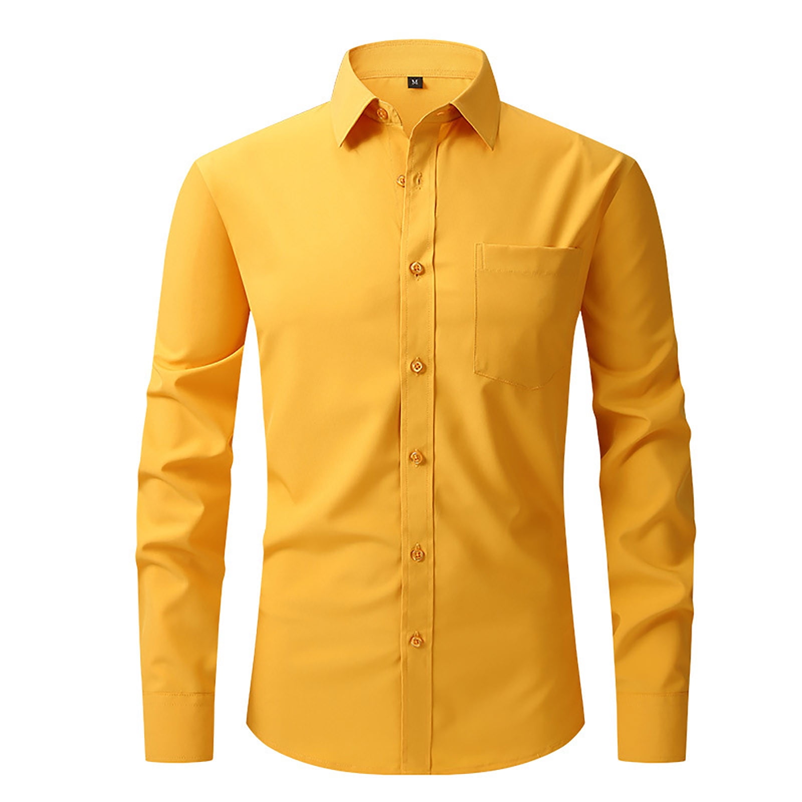 Conairie Mens Button Down Shirts Solid Color Collar Shirt Business ...
