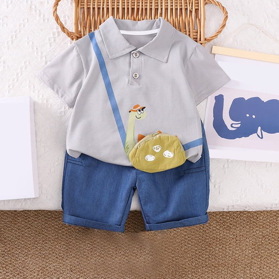 Conairie Outfits Set 2 Piece for Boy Regular Fit Short Sleeve T Shirt ...