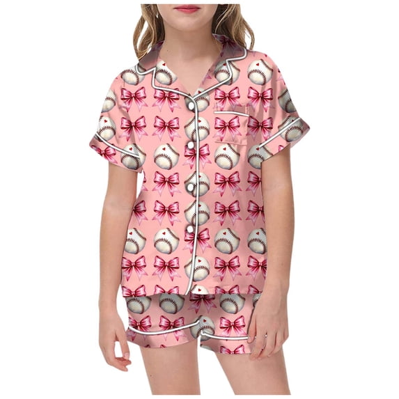 Conairie Outfits Set Two Piece for Big Girls Summer Button Down Short ...