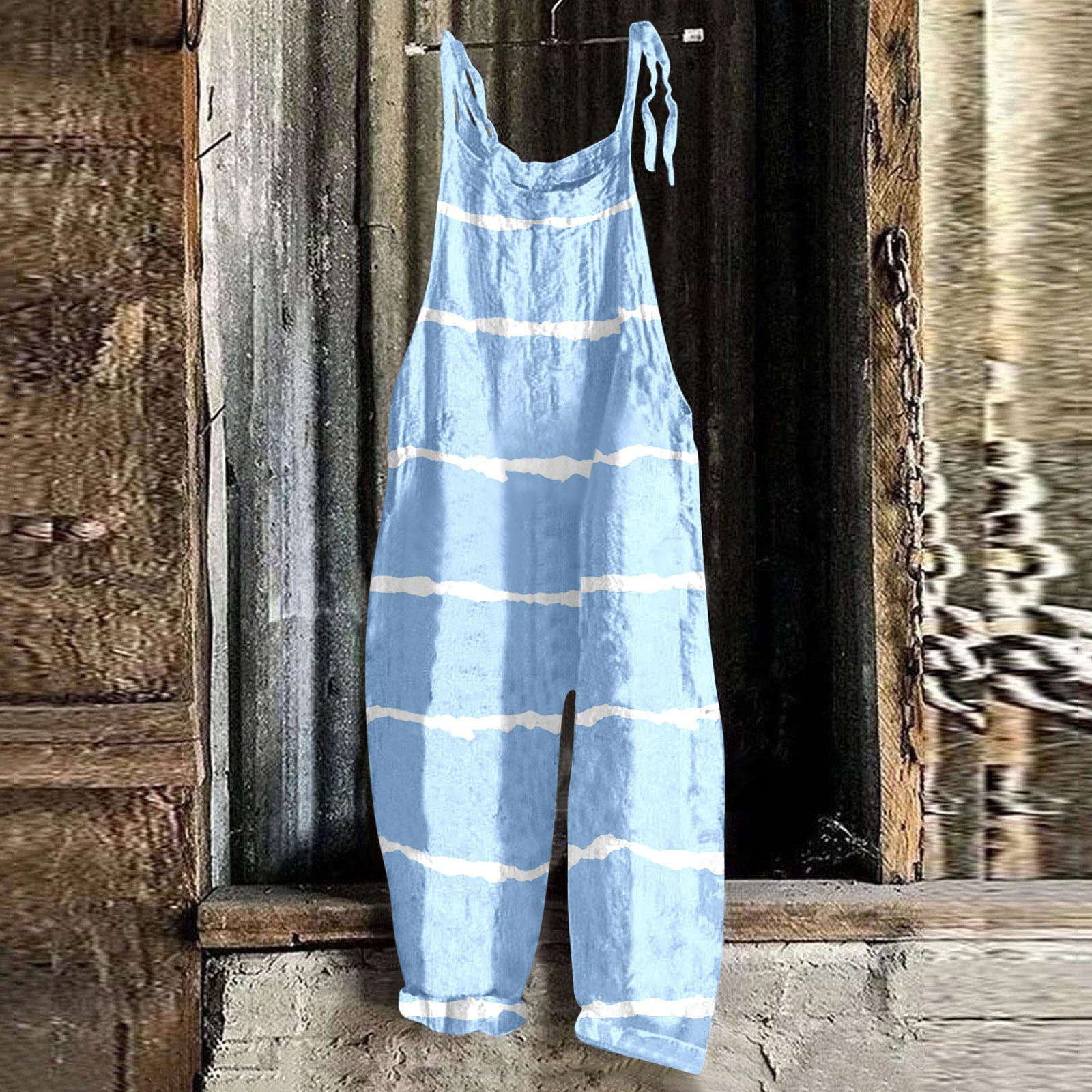 Conairie Overalls For Women Stripe Print Lightweight Boho Streetwear ...