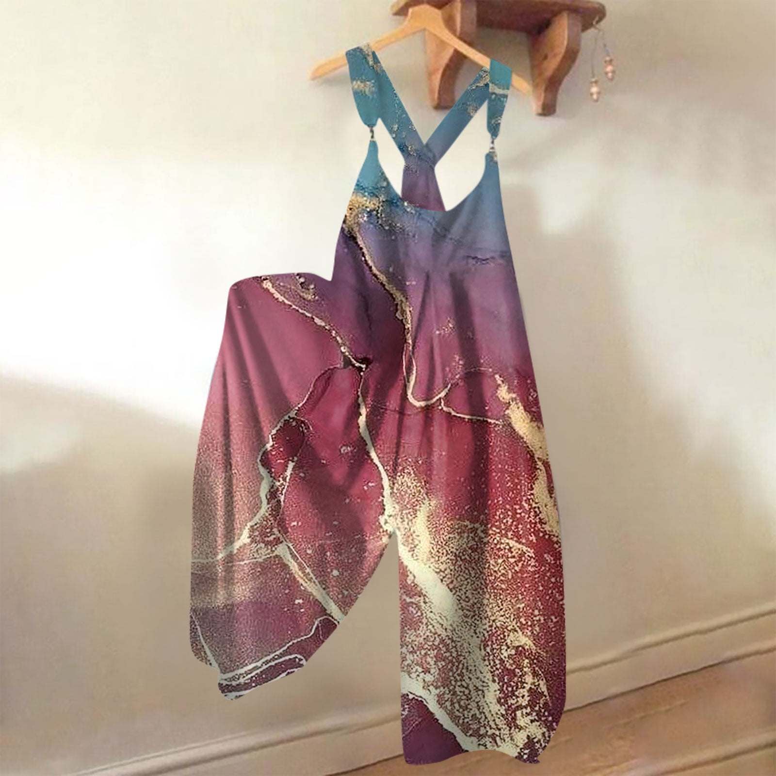 Conairie Overalls For Womens Color Block Lightweight Adjustable Straps ...