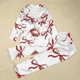 Conairie Pajama Sets for Women Valentine Two Piece Bow Print Cozy ...