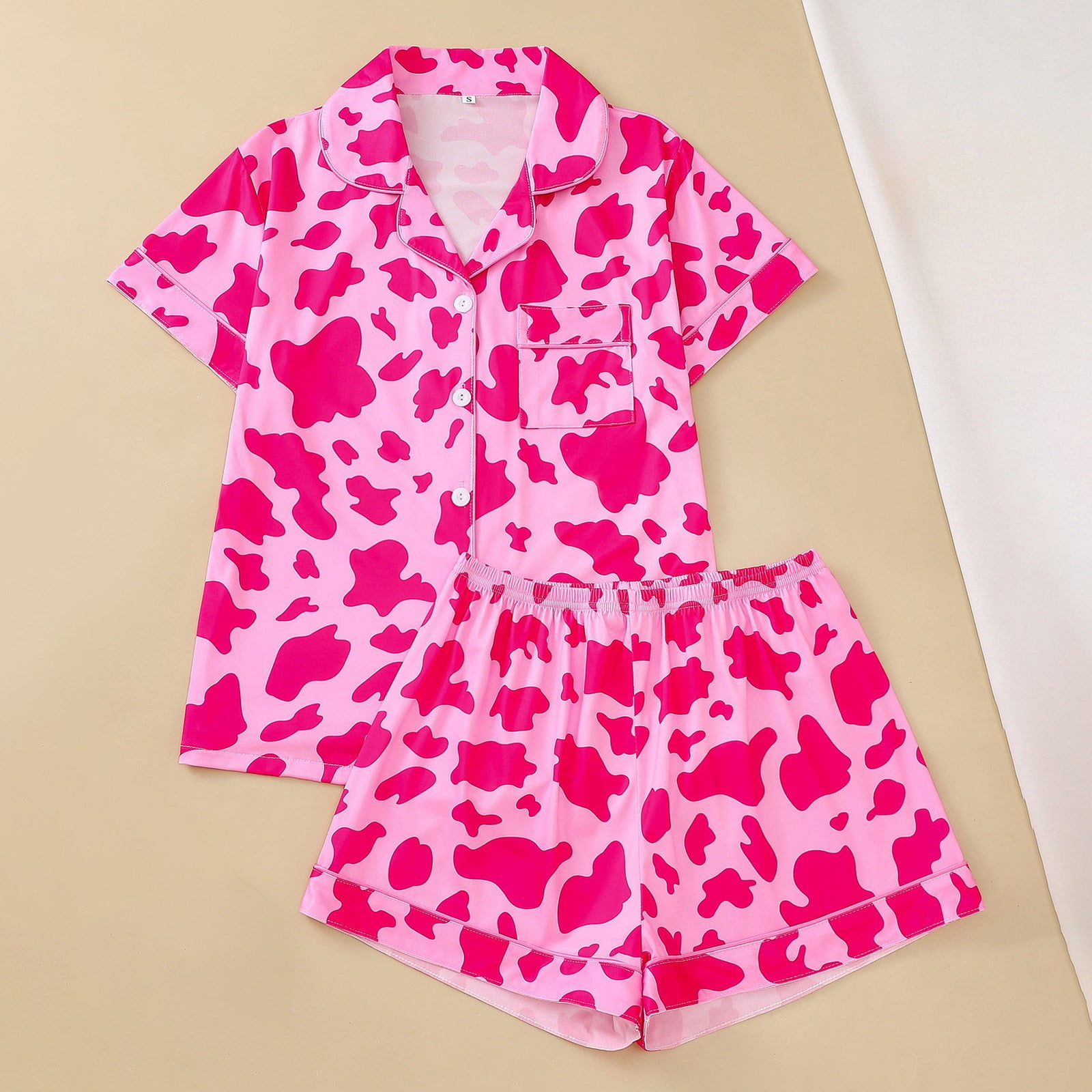 Conairie Pajamas for Women Set Valentines Day Leopard Print Cozy Button ...